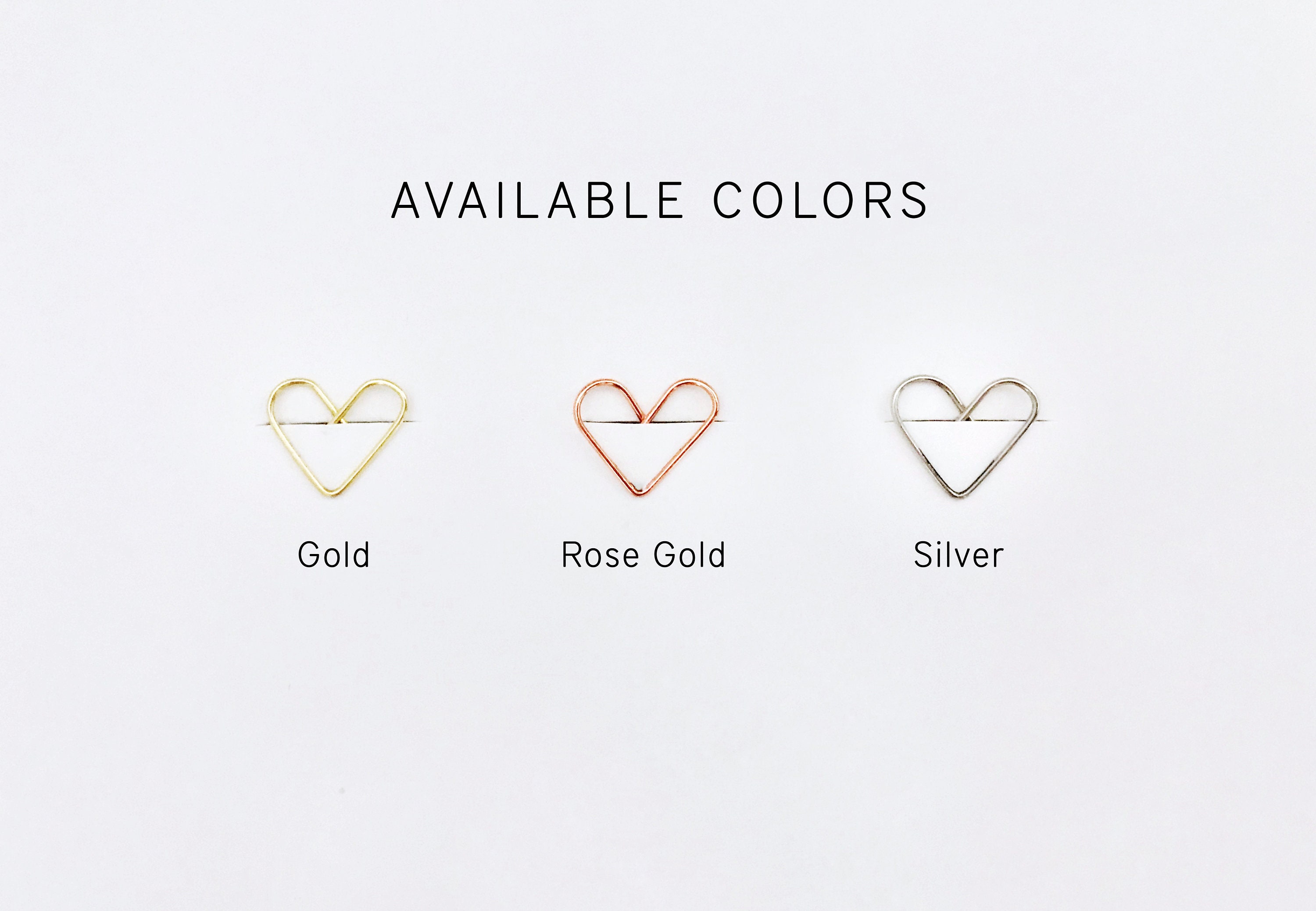 Bulk Heart Paper Clips: Gold, Rose Gold, Silver, Black - Etsy
