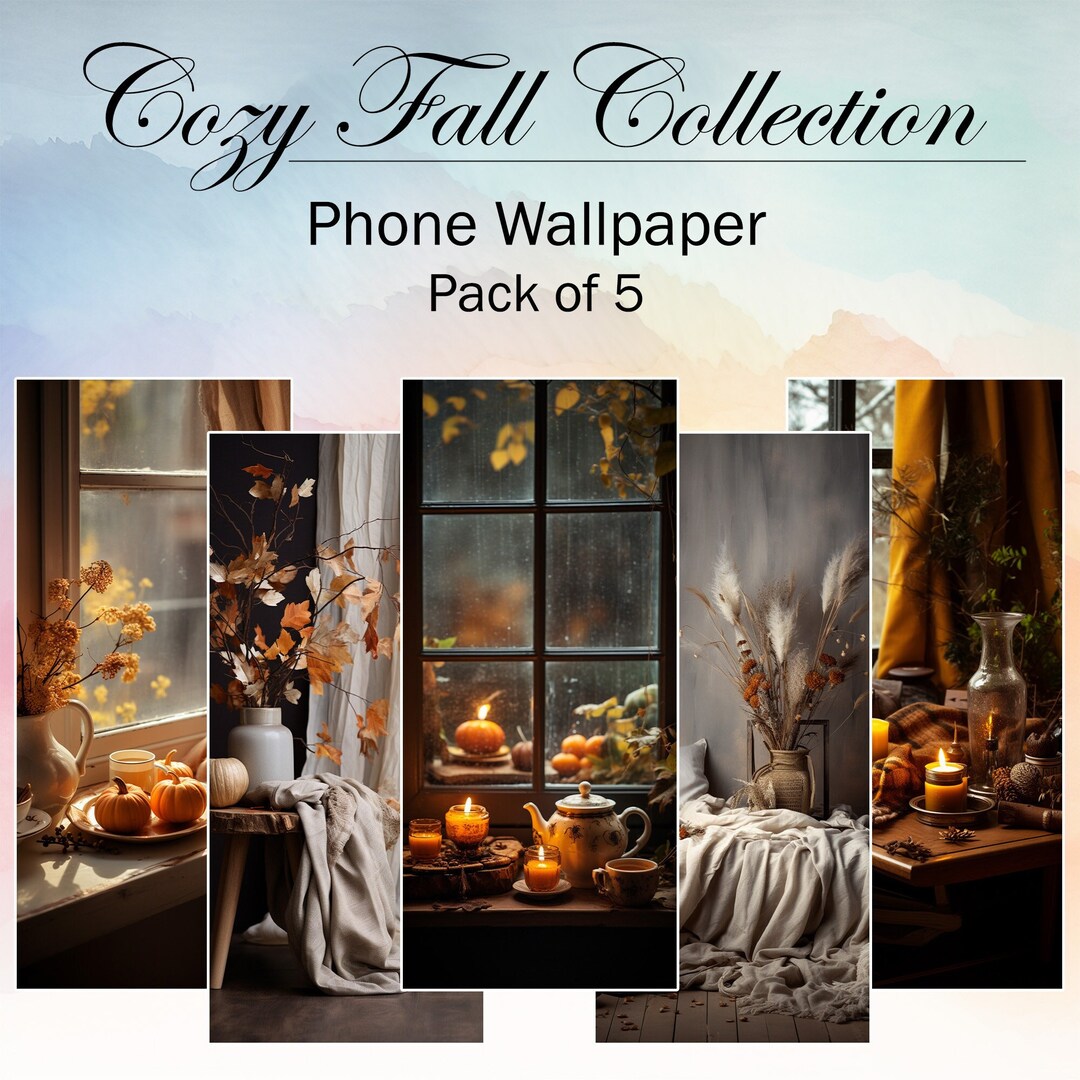 Cozy Fall Phone Wallpaper - Unique Set of 5 Images for Android and Ios ...
