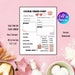 Cookie Order Form Template Bakery Invoice Editable Cake Order Form for ...