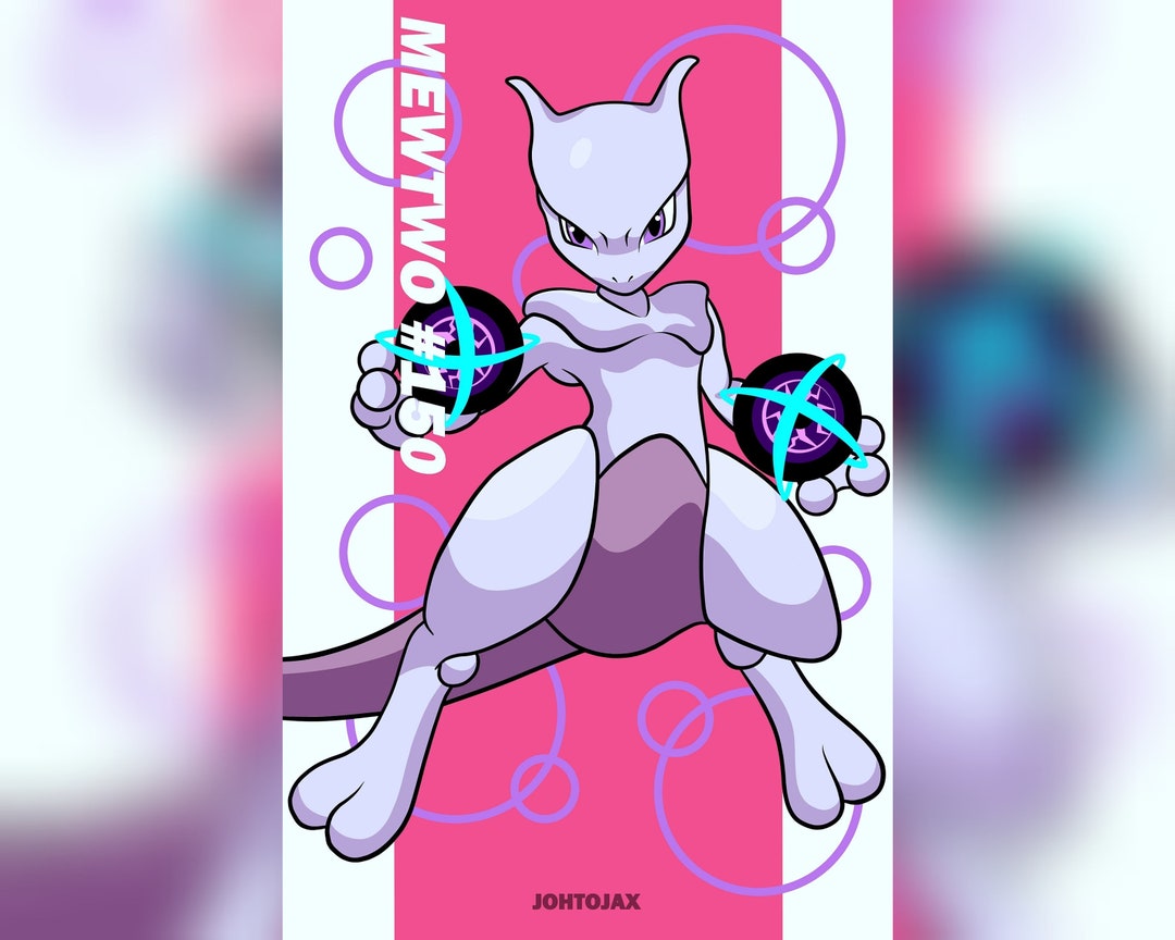 Mewtwo Print (11x17) - Etsy