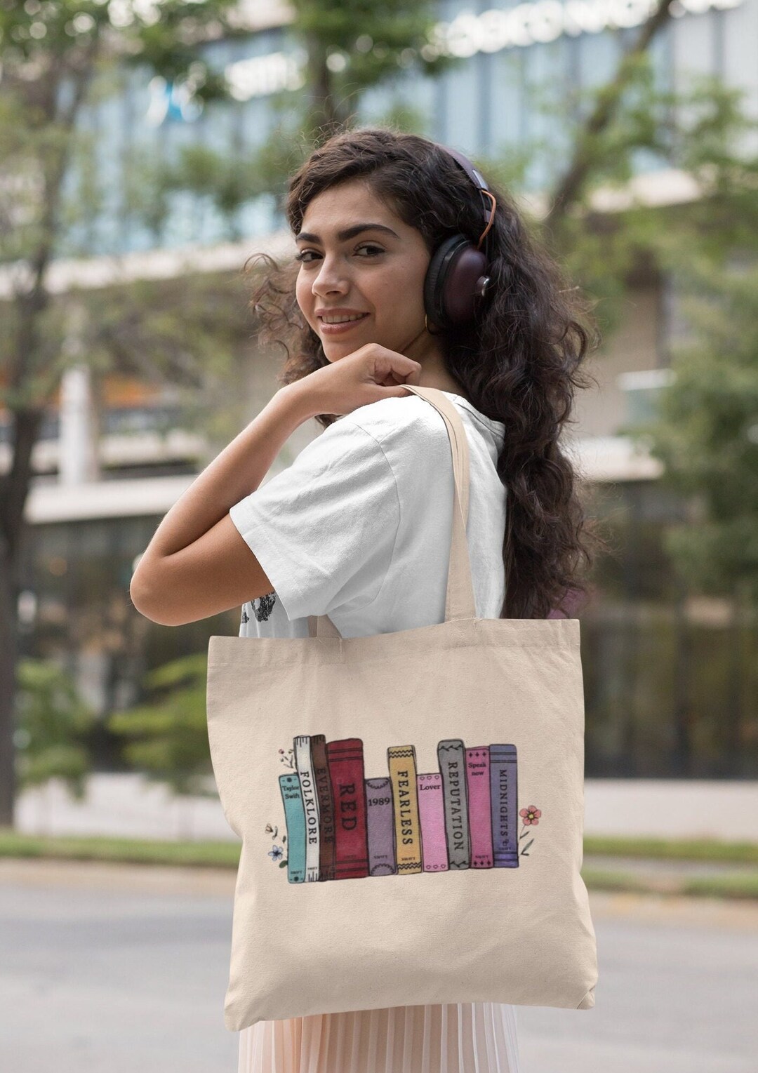 Taylor Albums as Books Tote Bag,trendy Aesthetic for Book Lovers ...