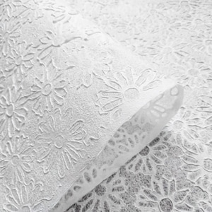 Handmade Embossed Lace Kozo Paper (daisy, White) - Thai Mulberry Paper ...