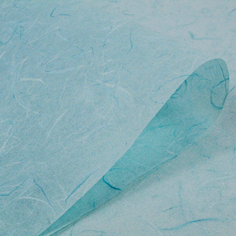 Unryu Kozo Washi Paper sky Blue Thai Mulberry Paper by - Etsy