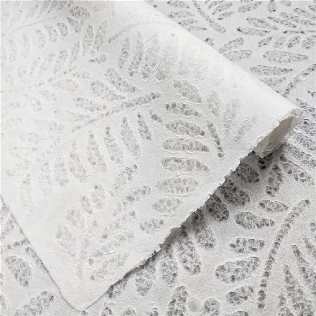 Handmade Lace Kozo Paper (fern Pattern) - Thai Mulberry Paper by Kozo ...