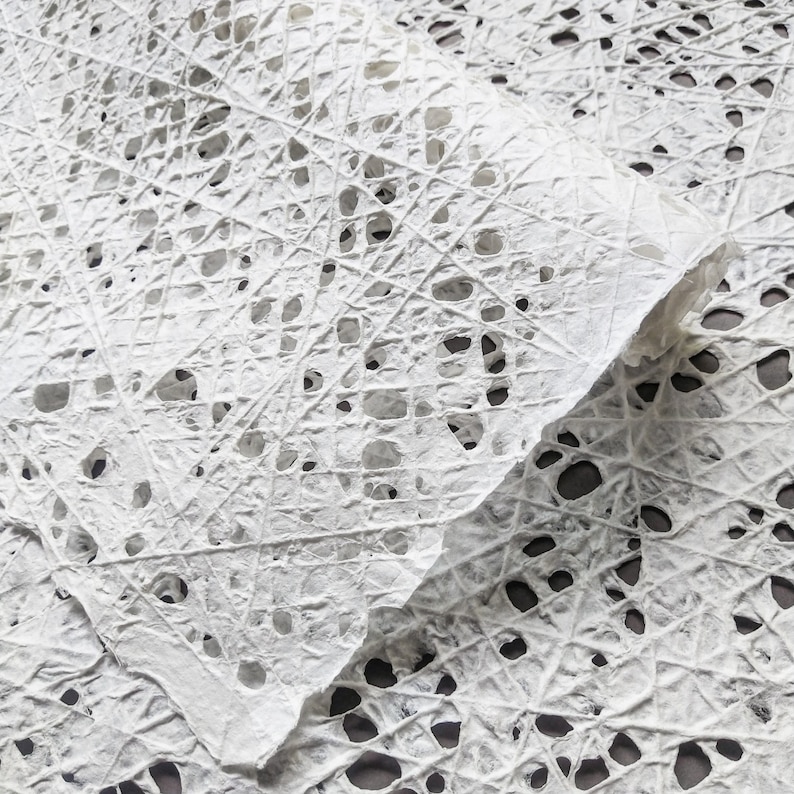 Handmade Fishnet Kozo Paper (white) - Thai Mulberry Paper by Kozo ...