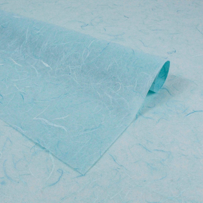 Unryu Kozo Washi Paper sky Blue Thai Mulberry Paper by Kozo Studio - Etsy