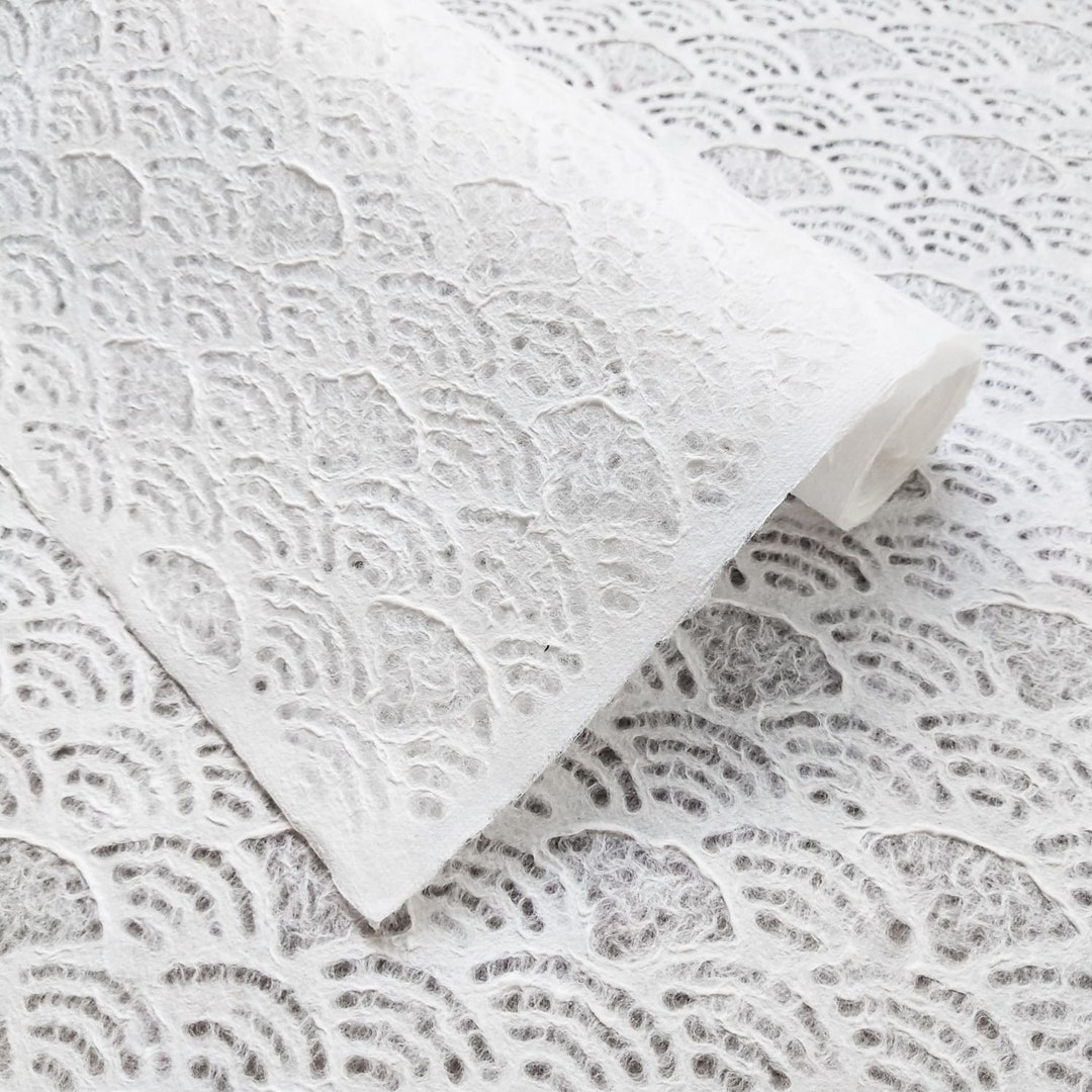Handmade Lace Kozo Paper (fan Pattern) - Thai Mulberry Paper by Kozo ...