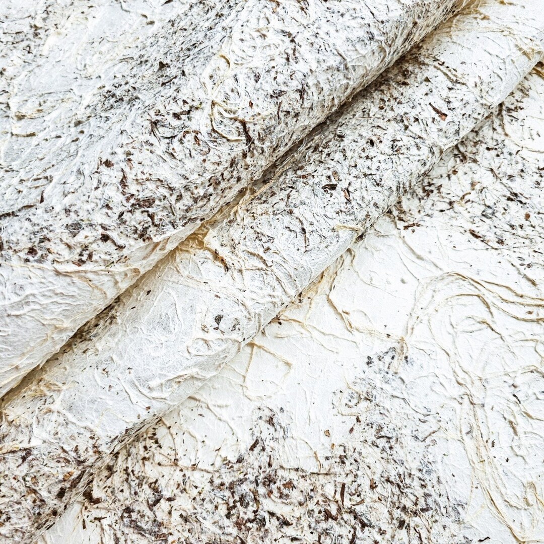 Handmade Earthy Harmony Kozo Paper (chiri and White) - Thai Mulberry ...