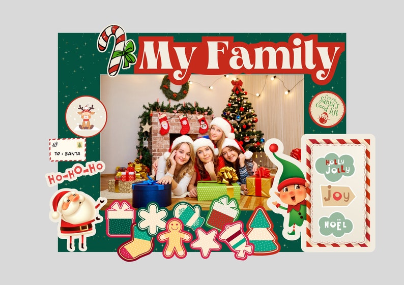 Digital Custom Christmas Photo Frame,personalized Picture Frame,couple ...