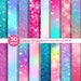 Cute Pink Glitter Digital Paper,bokeh Heart,princess Glitter,pink Ombre ...