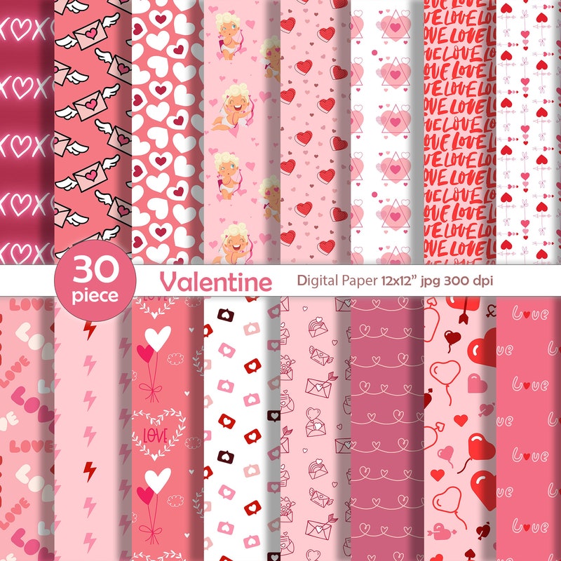 Hearts Wrapping Paper - Etsy