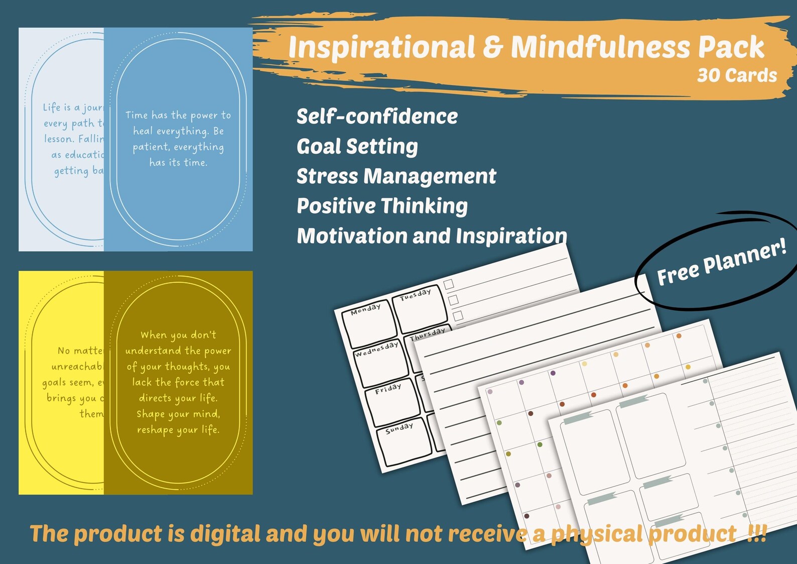 Digital Inspirational Quote Card,motivational Affirmation,daily ...