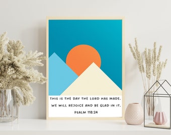 Printable Bible Verse Art "this is the Day the Lord Has Made" Psalm 118 ...