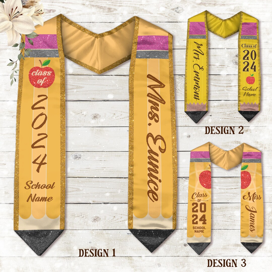 Customize Teacher Stole, Custom Graduation Sash, Teacher Graduation ...