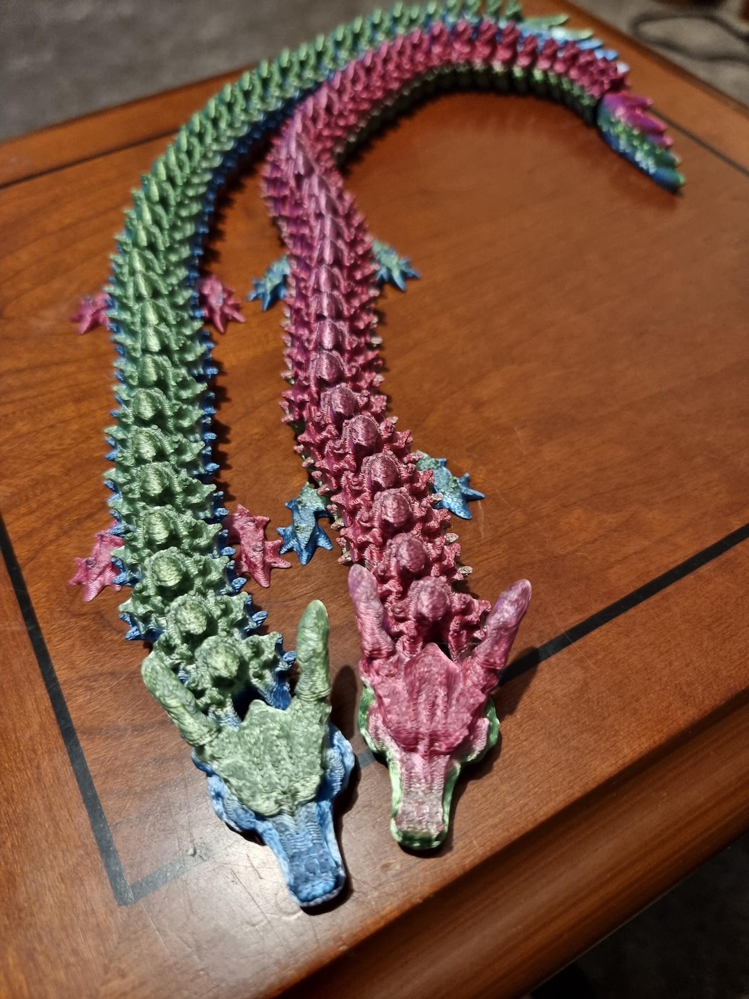 Rainbow 3D Printed Articulated Dragon Toy - Etsy