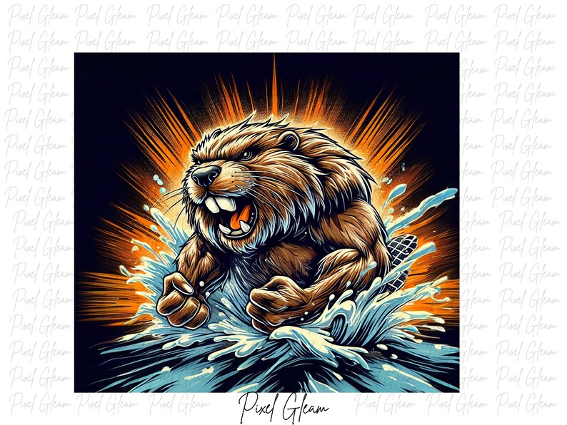 Beaver Tumbler Wrap Png | Collage Tumbler | 20 Oz Skinny Tumbler ...