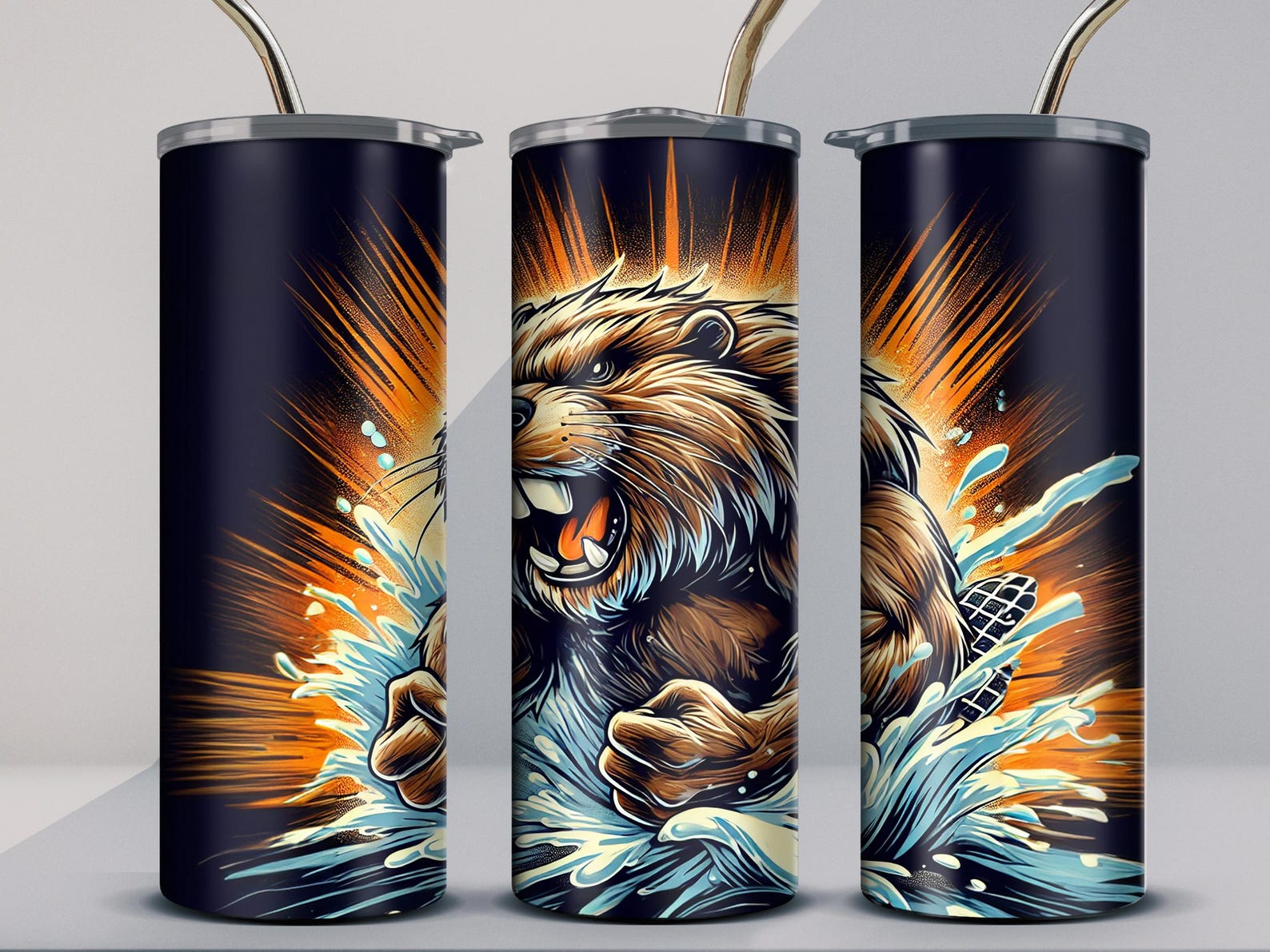 Beaver Tumbler Wrap Png | Collage Tumbler | 20 Oz Skinny Tumbler ...