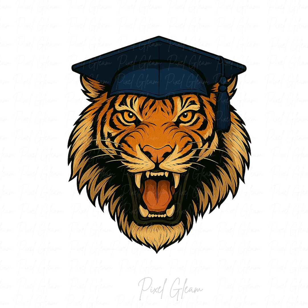 Tiger Graduation PNG | Tiger PNG I Instant Download | T-shirt ...