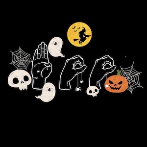 Halloween Boo ASL Sign Language PNG | Halloween Hand Sign Language Png ...