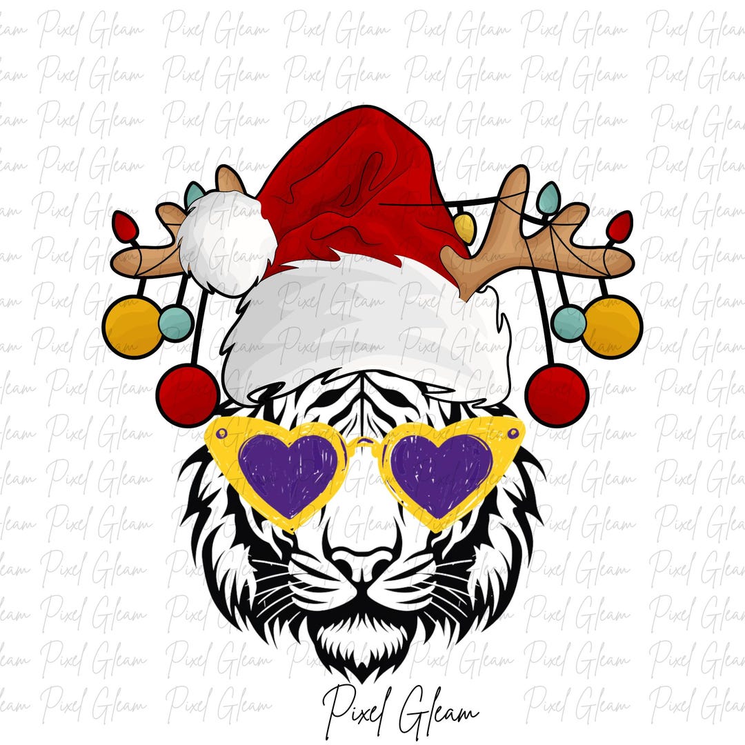 Tiger Christmas Png, Instant Download, Digital Download, Holiday Season ...