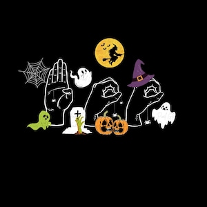 Halloween Boo ASL Sign Language PNG | Halloween Hand Sign Language Png ...