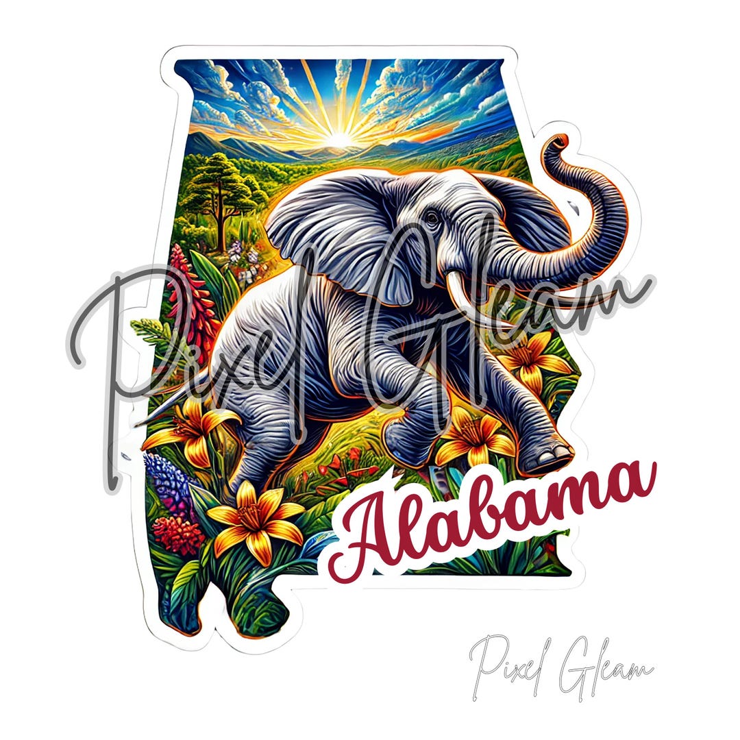 ALABAMA Sticker Png, ALABAMA, Alabama State Png, Alabama Map Shape Png ...