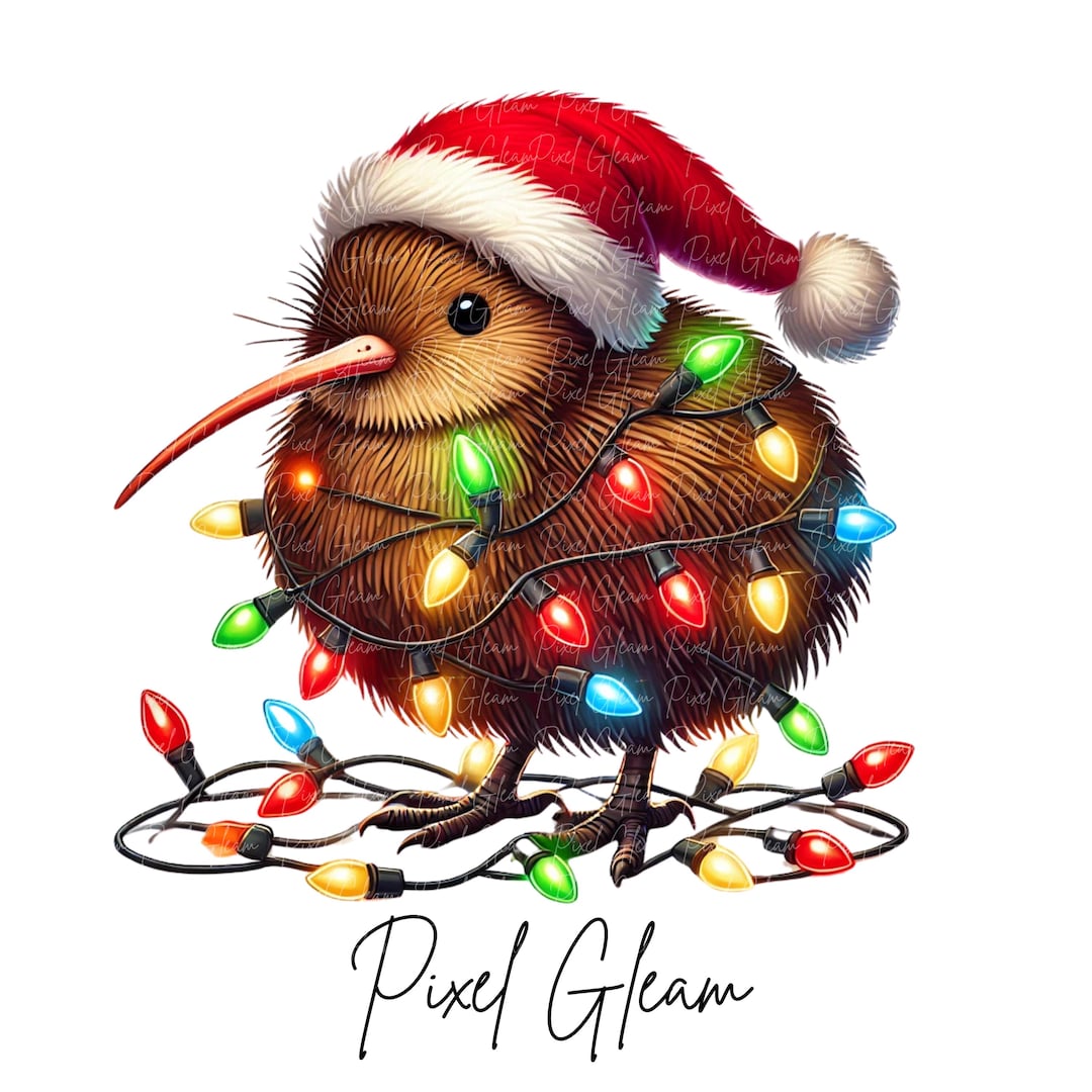 Kiwi NZ Christmas Png, Kiwi Png, Digital Download, Christmas Kiwi Bird ...