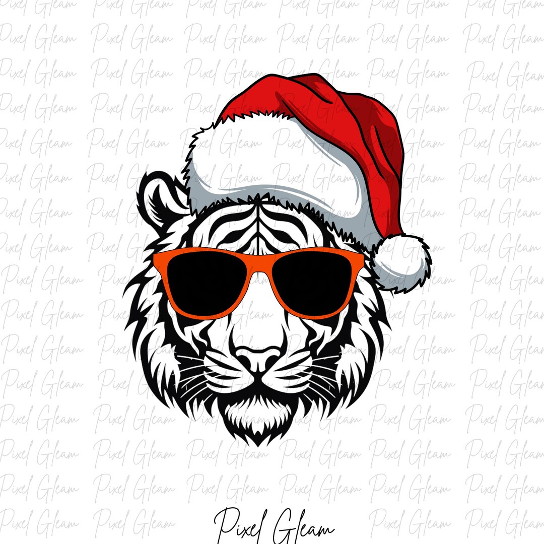 Tiger Christmas Png, Instant Download, Digital Download, Holiday Season ...