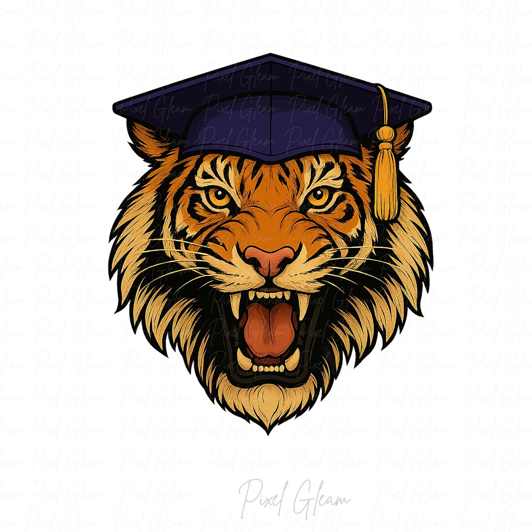 Tiger Graduation PNG | Tiger PNG I Instant Download | T-shirt ...
