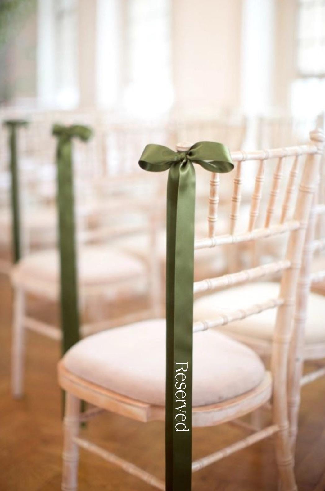 Luxury Personalized, Satin Ribbon | Chair Placements | Decor | Setting ...