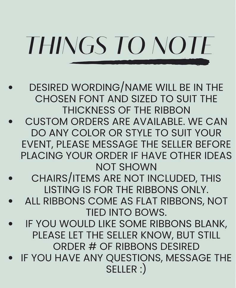 Luxury Personalized, Satin Ribbon | Chair Placements | Decor | Setting ...