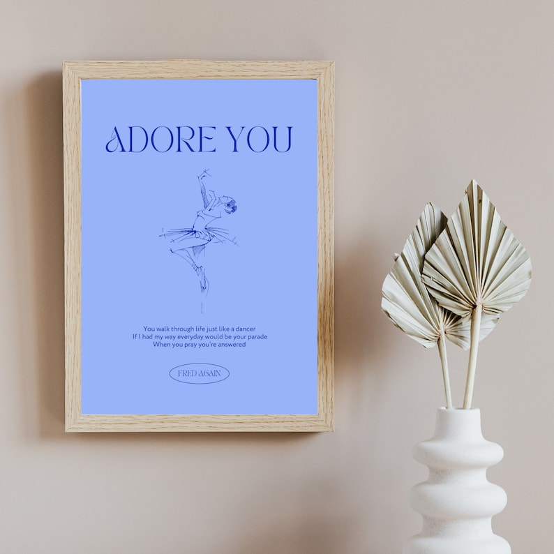 Fred Again Blue Dancer Adore You Poster Fred Again Tribute Digital ...