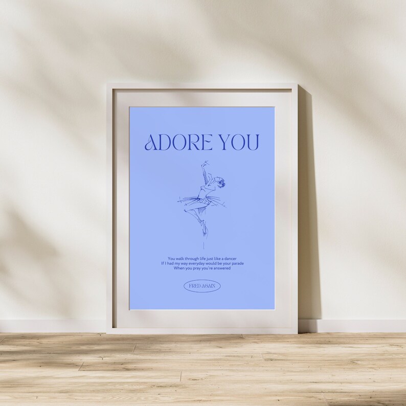 Fred Again Blue Dancer Adore You Poster Fred Again Tribute Digital ...