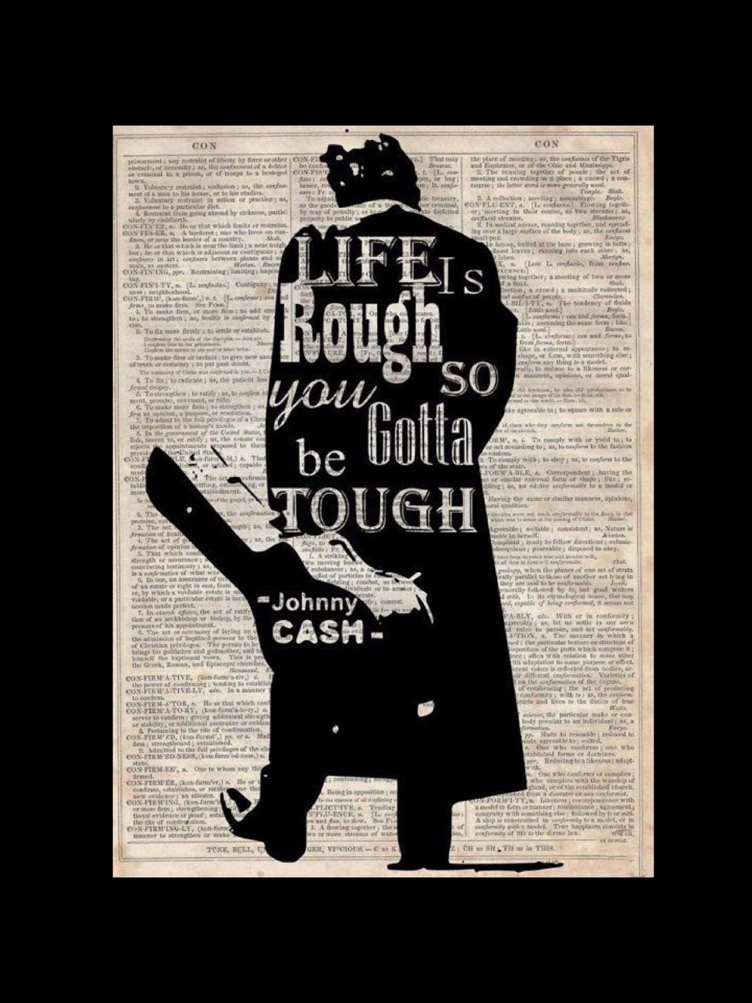 Johnny Cash Life is Tough Png - Etsy