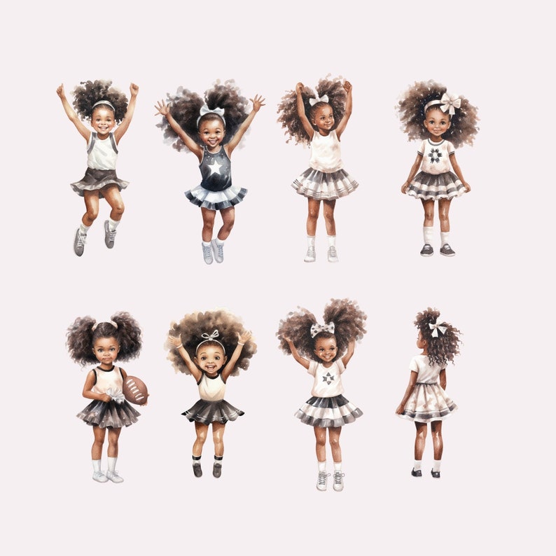 Black Girl Cheerleader Clipart | African American Cheerleaders | Girl ...