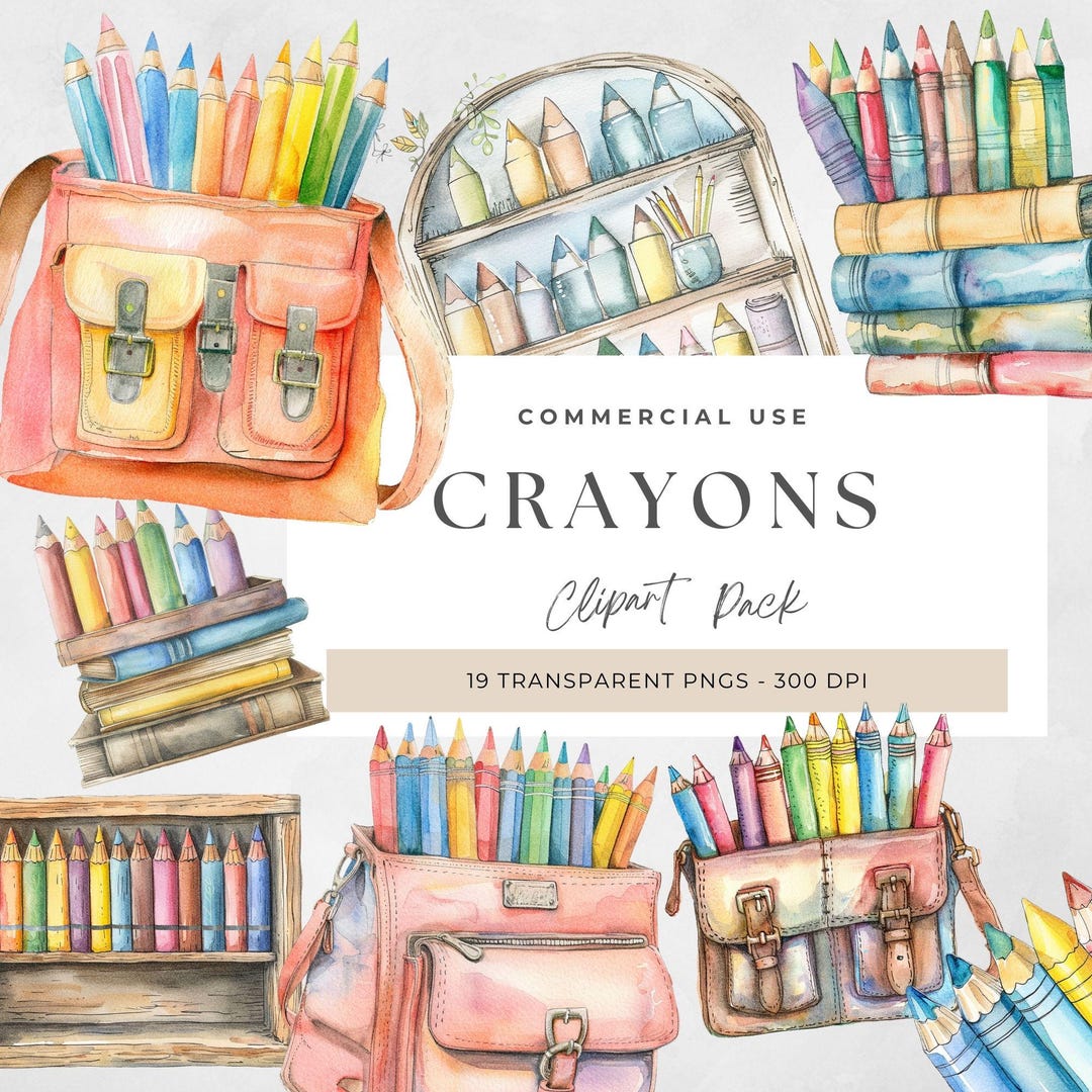Crayon Box Png, School Clipart, Crayons Clipart, Back to School, Art ...