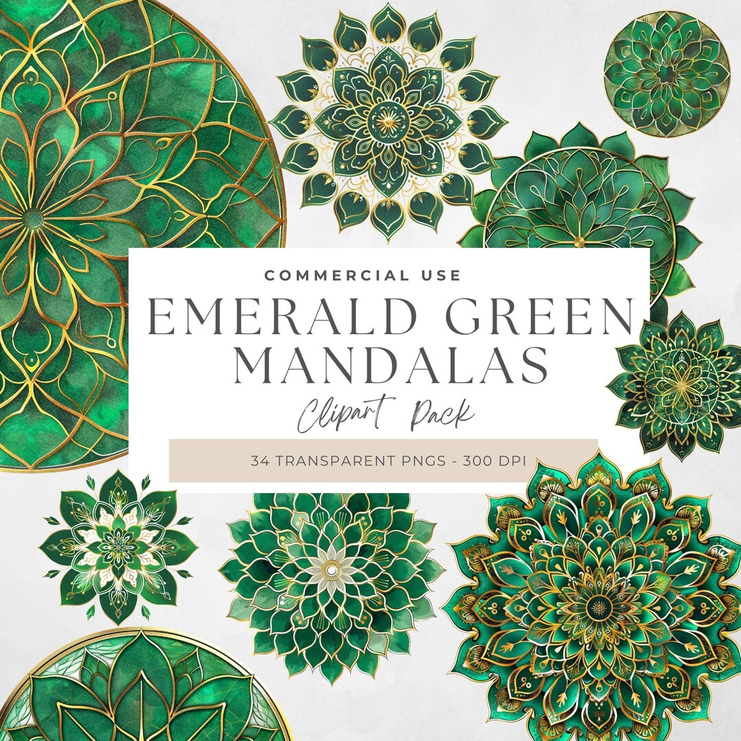 Ultimate Mandala Clipart Bundle, Spiritual Art, Printable Watercolor ...