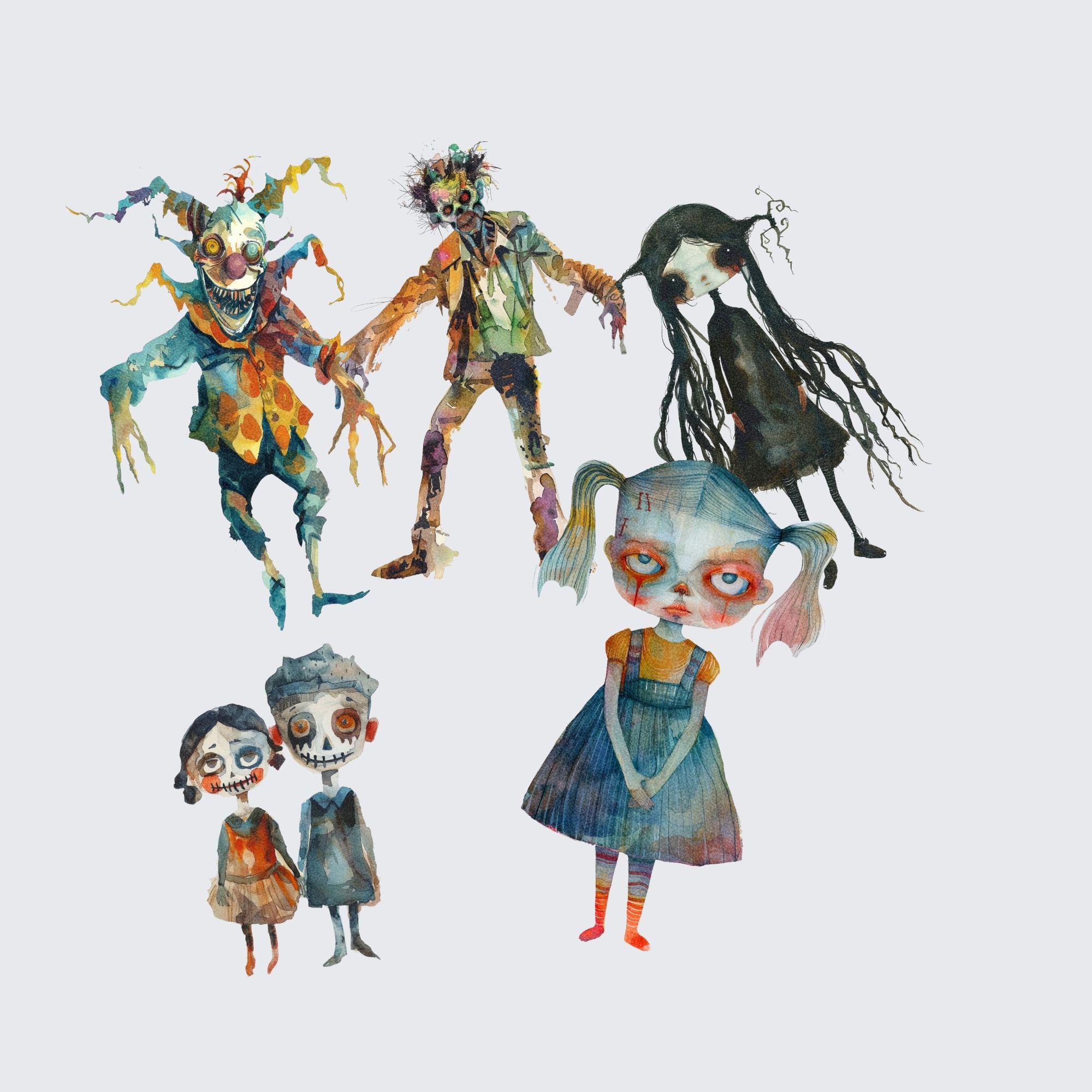 Peculiar People Clipart, People Set Clipart, Surreal Portraits, Quirky ...