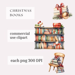 Christmas Stacked Book Png Christmas Books Clipart Instant Digital ...