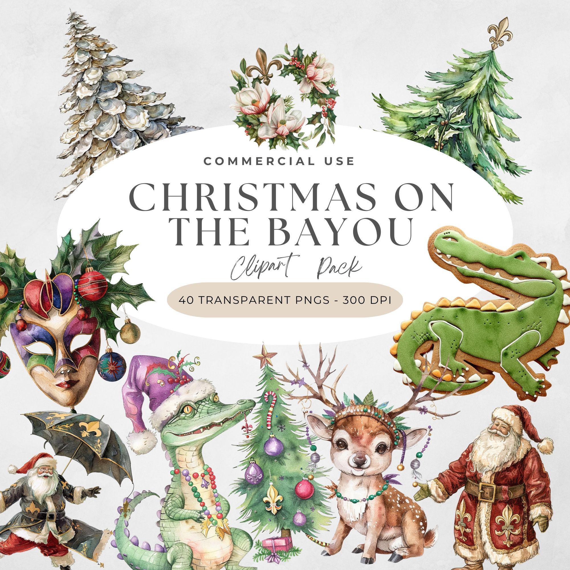 Cajun Christmas PNG, Christmas on the Bayou PNG, Louisiana Christmas ...