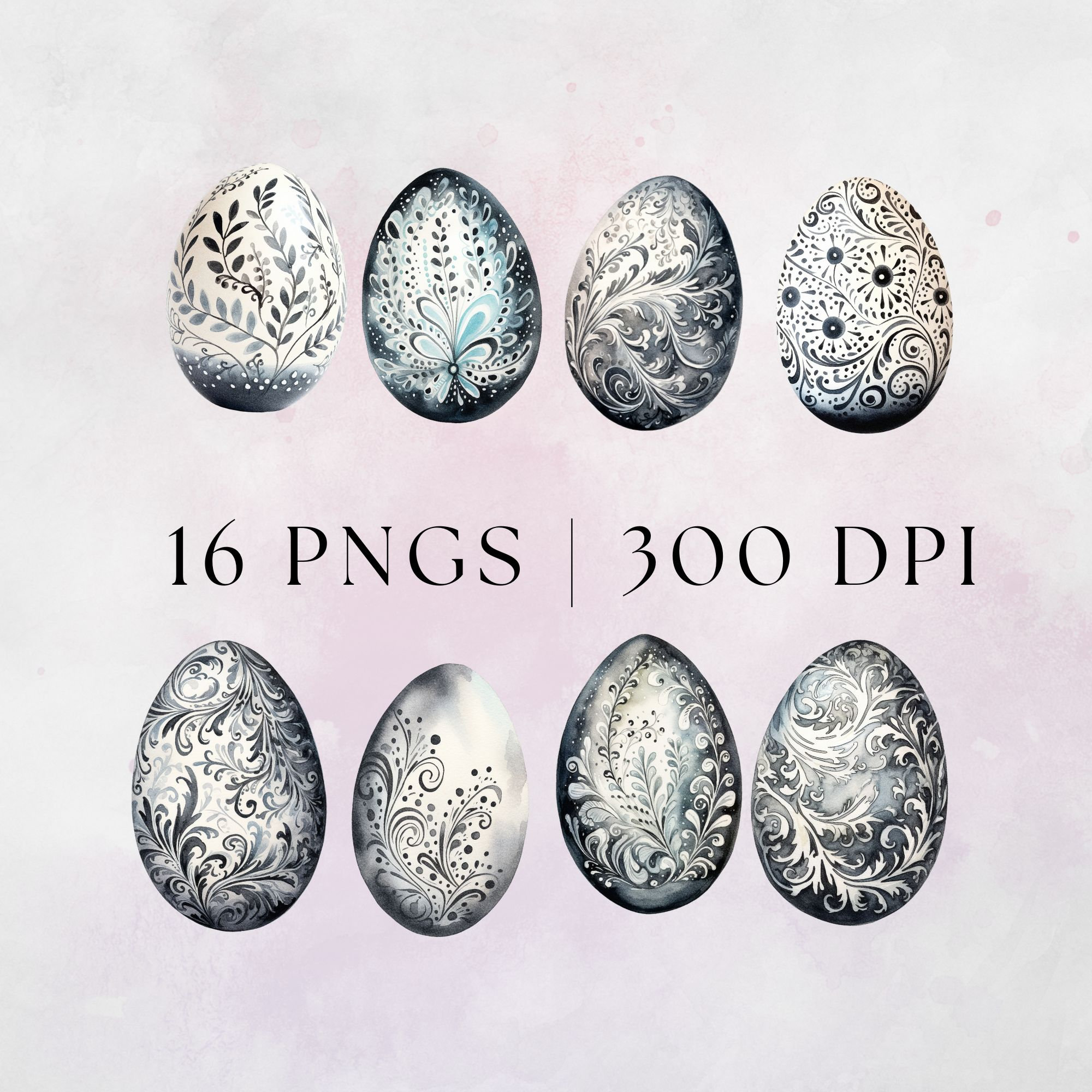 Easter Egg Black and White Clipart, Toile Clipart, Easter Egg Hunt ...