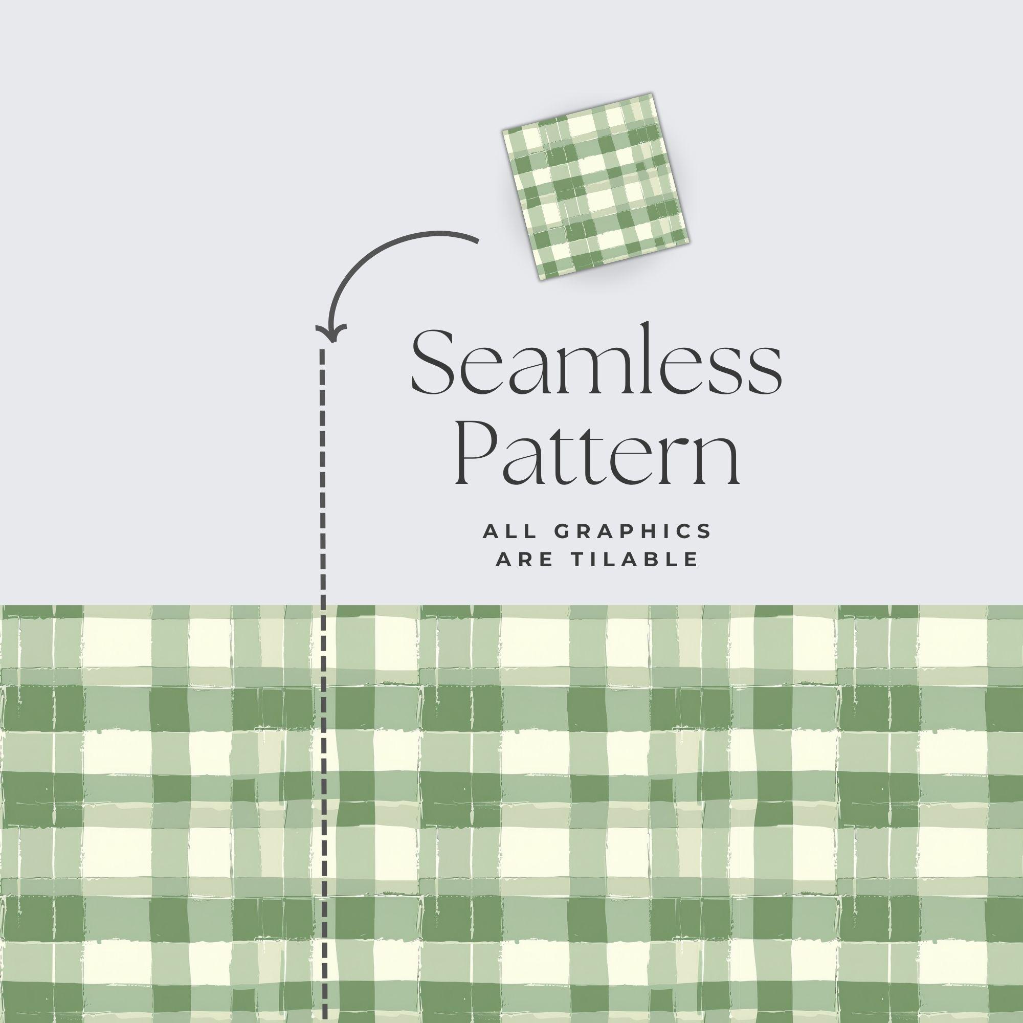 Vintage Sage Green Gingham, Printable Junk Journal Papers, Signature ...