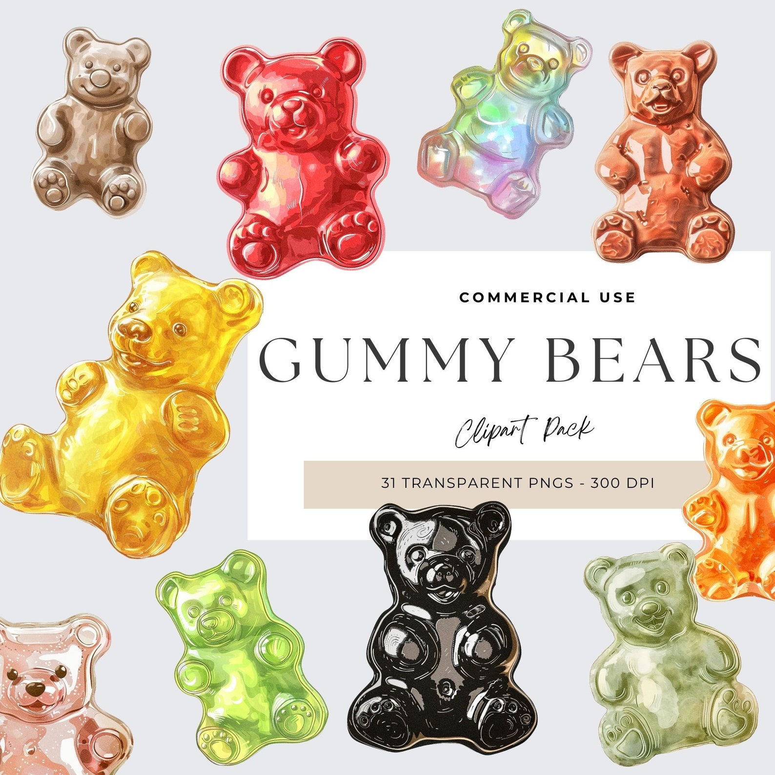 Gummy Bear Clipart, Gummy Bear PNG, Gummy Bear Clip Art, Gummy Candy ...