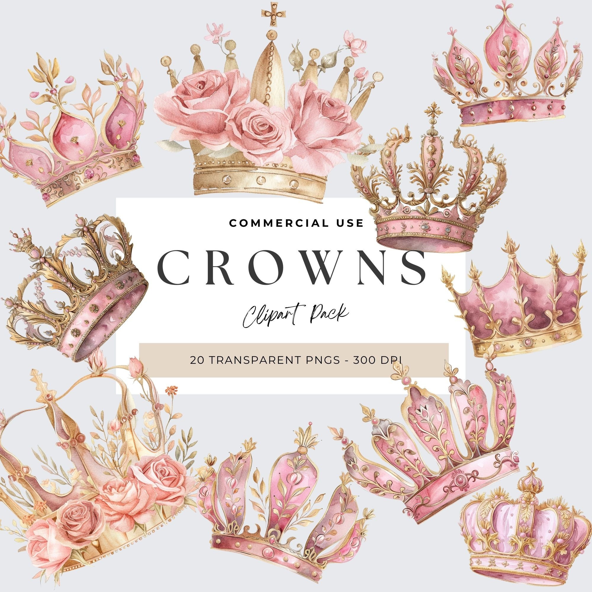 Gold Crown Clipart, Rose Gold Crown Clipart, Fantasy Cliparts, Crown ...