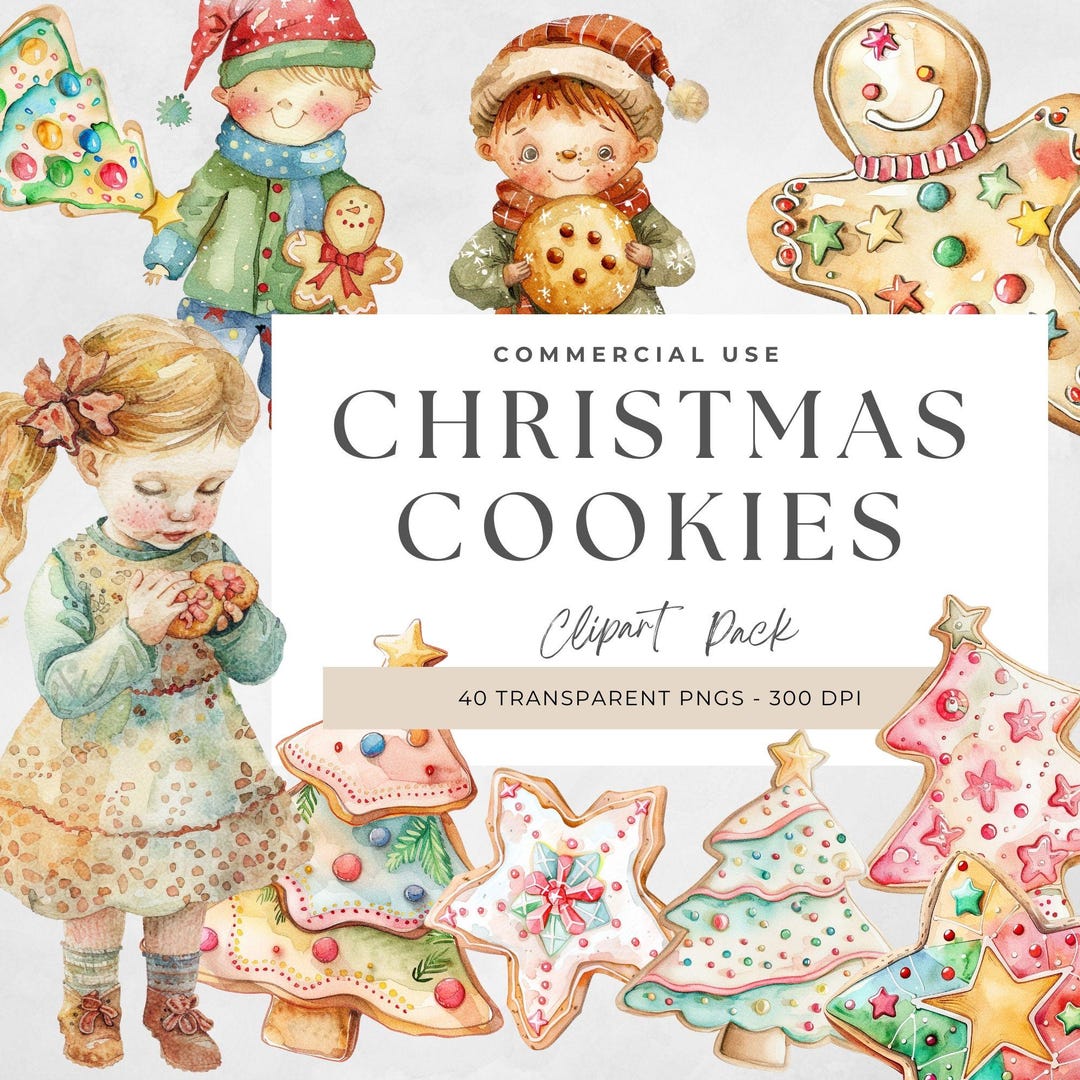 Pastel Christmas Cookie Clip Art, Christmas Cookies Png, Holiday ...