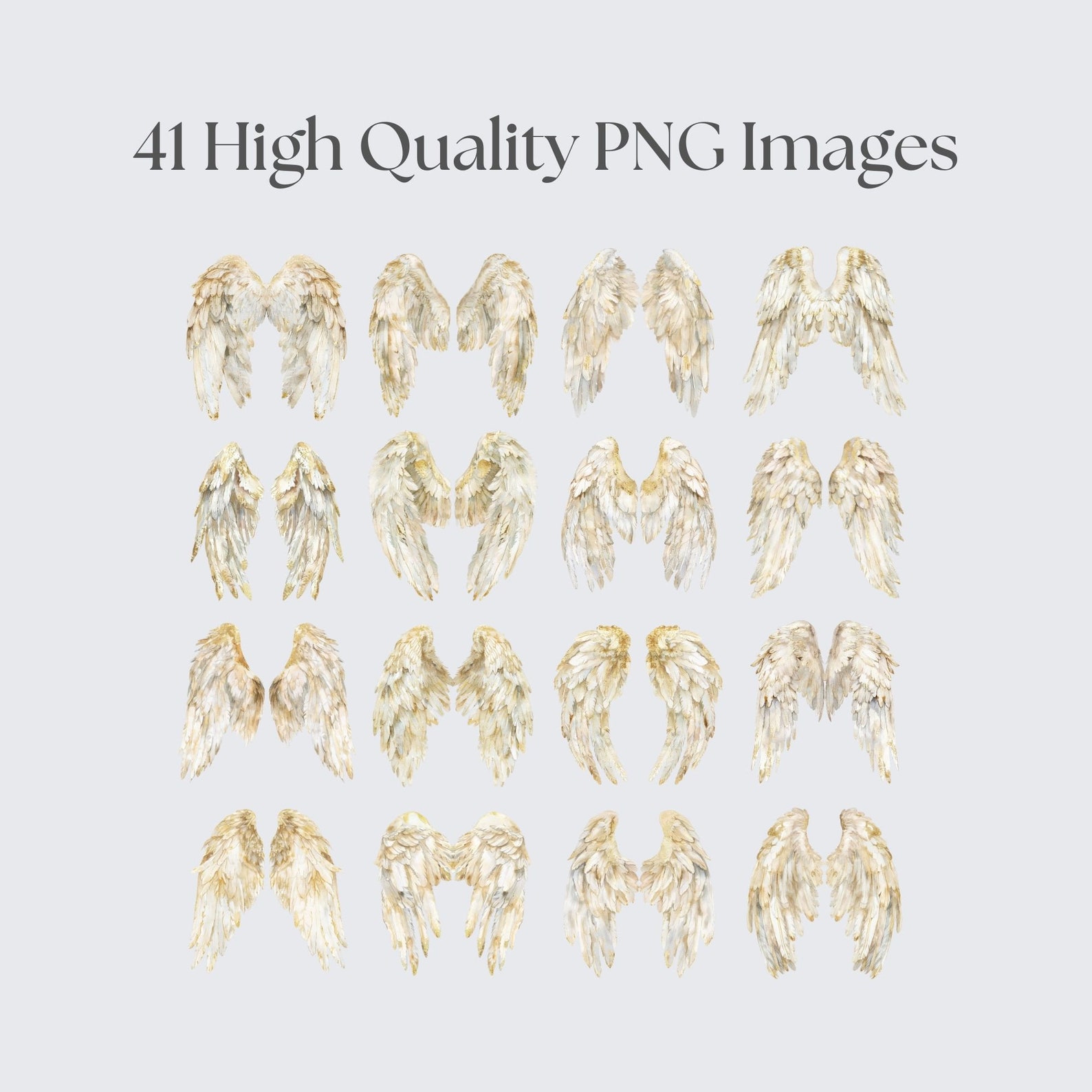 Gold Angel Wings Png, Watercolor Angel Wings Png, Wings Clip Art ...