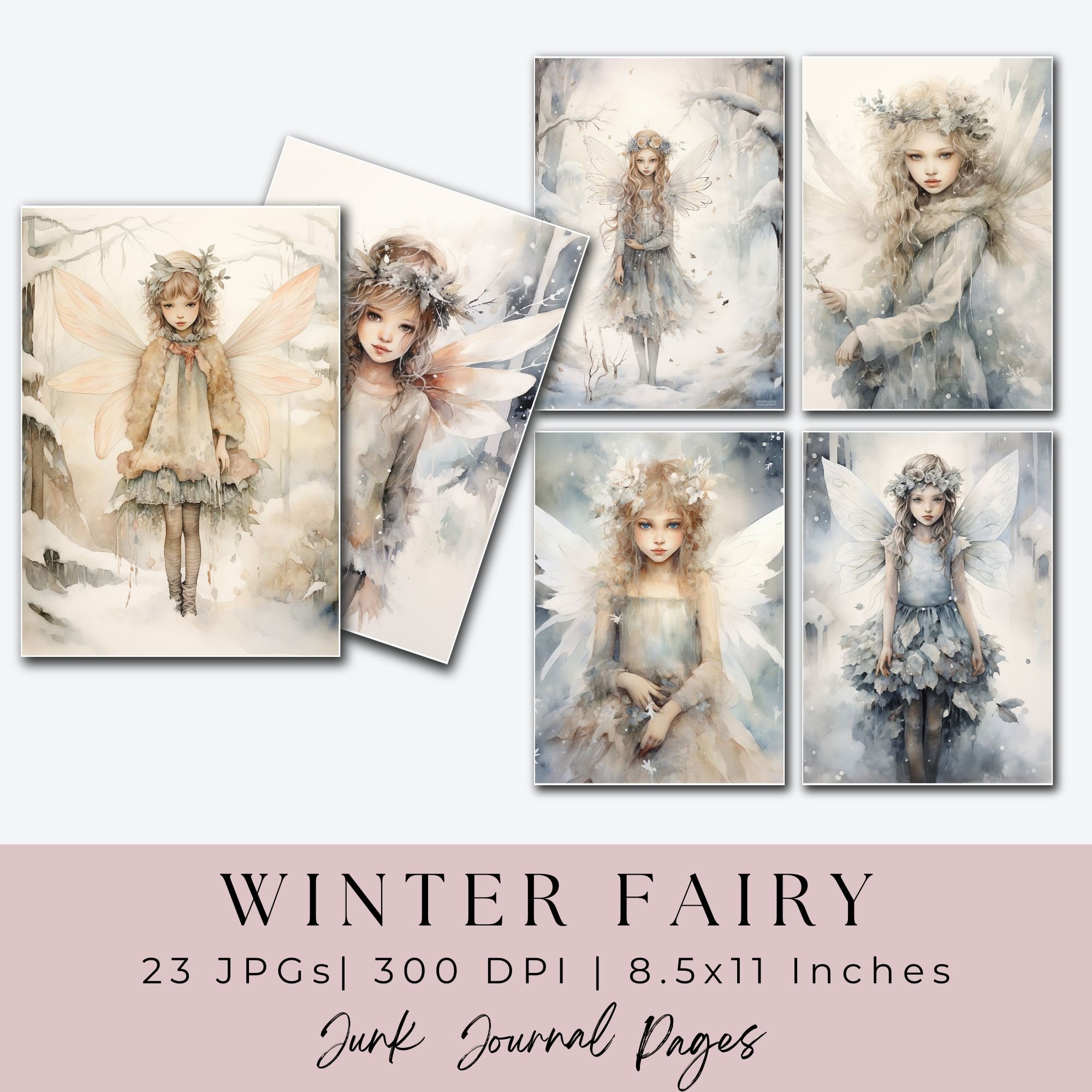 Winter Fairy Junk Journal, Fairy Digital Ephemera Junk Journal ...
