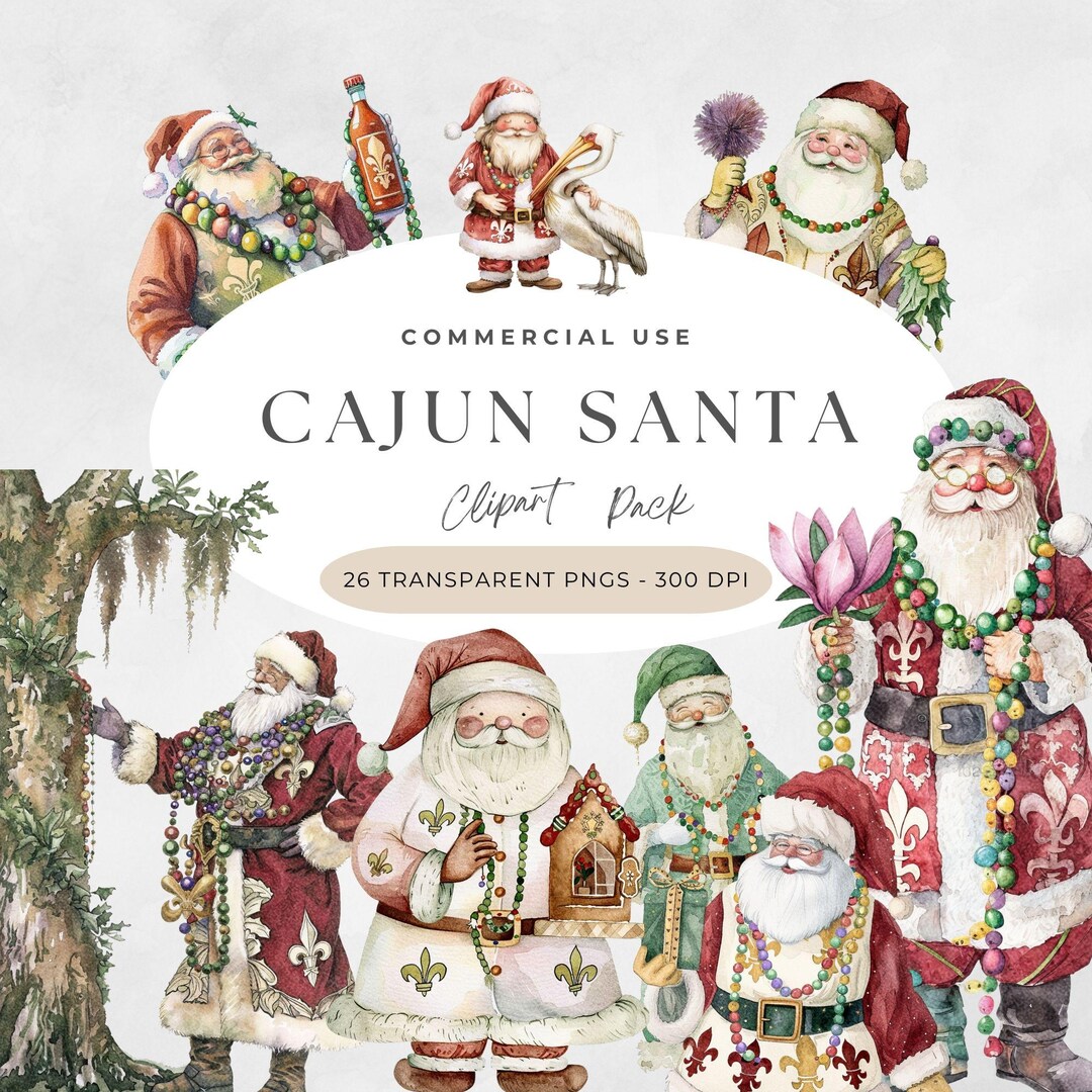 Cajun Santa Png, Cajun Christmas PNG, Heaux Heaux Heaux, Southern ...