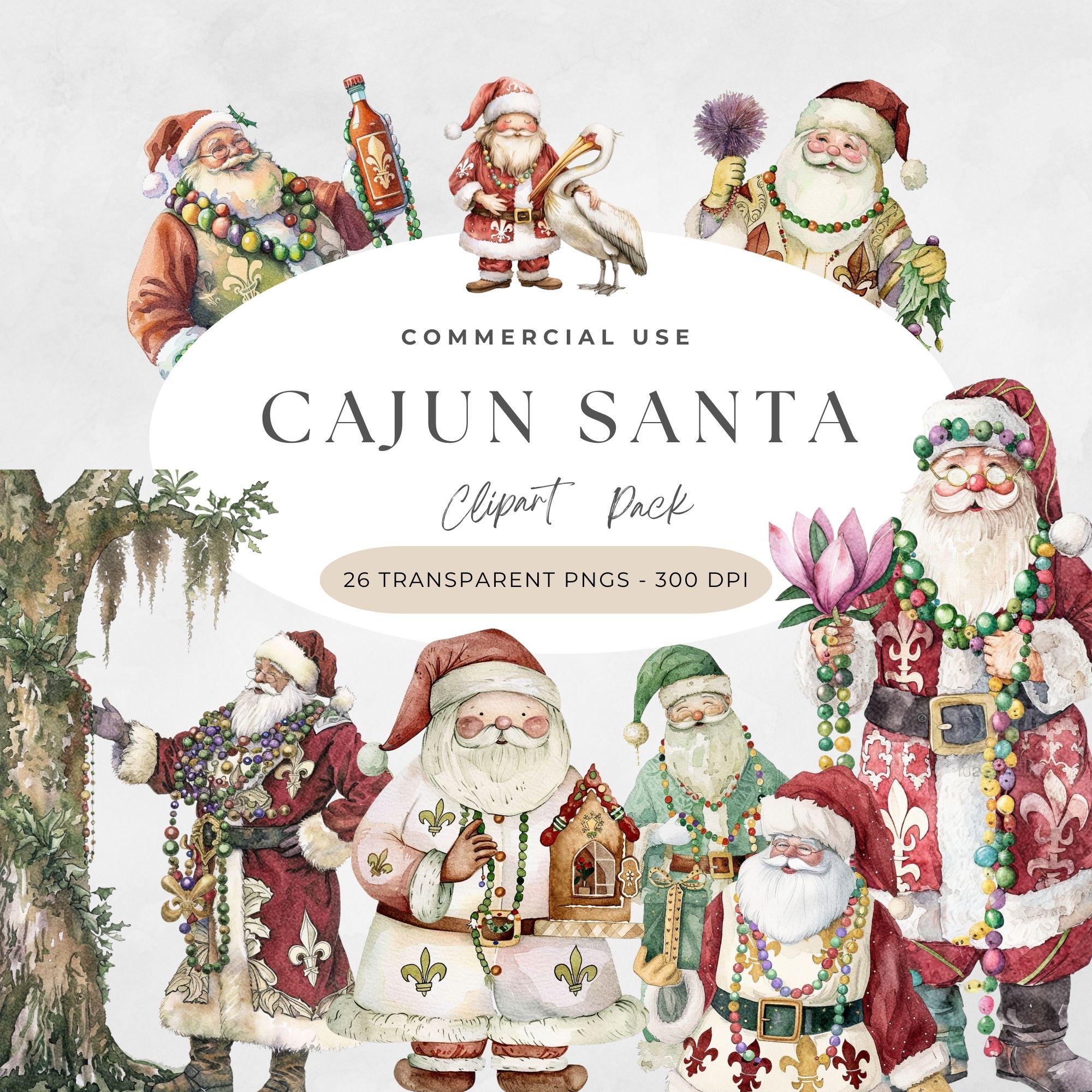 Cajun Santa Png, Cajun Christmas PNG, Heaux Heaux Heaux, Southern ...