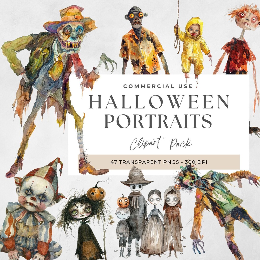 Peculiar People Clipart, People Set Clipart, Surreal Portraits, Quirky ...
